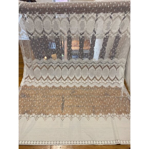 Vintage | Accents | Vintage Lace Curtain Panel 58w C 82l Valance 58w X ...